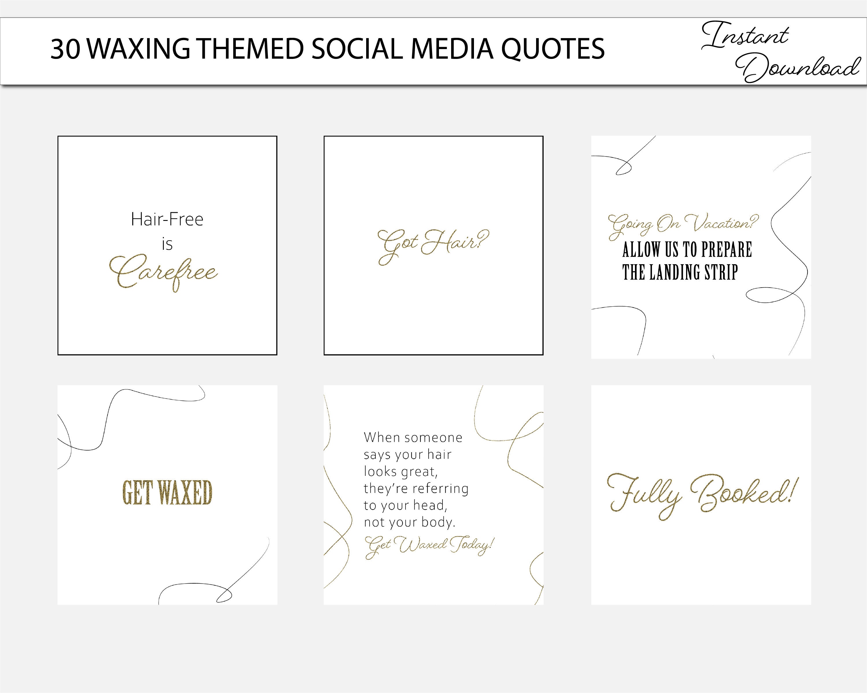 30 Waxing Ready to Use Instagram Quotes Beauty Salon Waxing Social ...