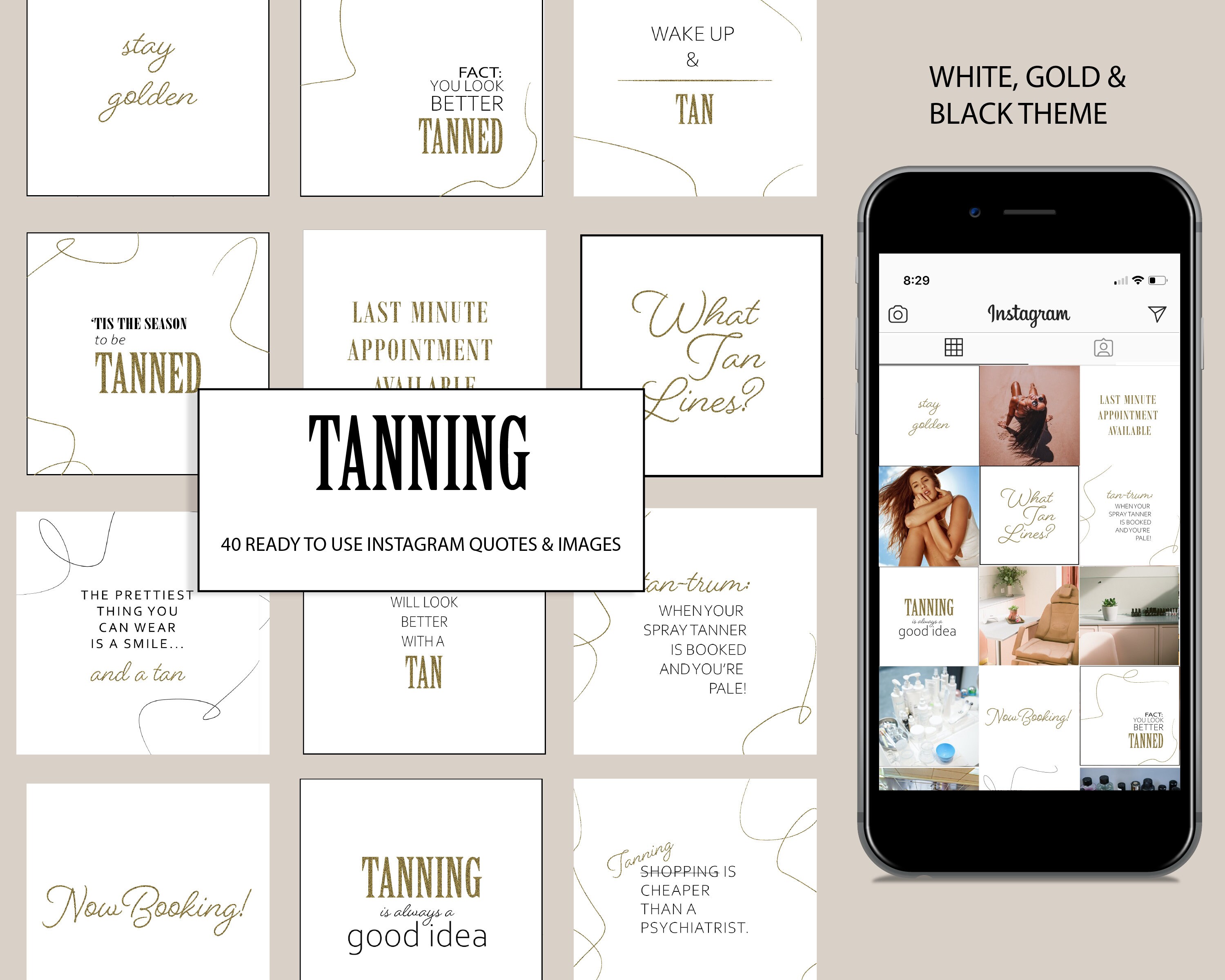 40 Ready to Use Tanning Salon Instagram Quotes. Beauty Salon Insta ...