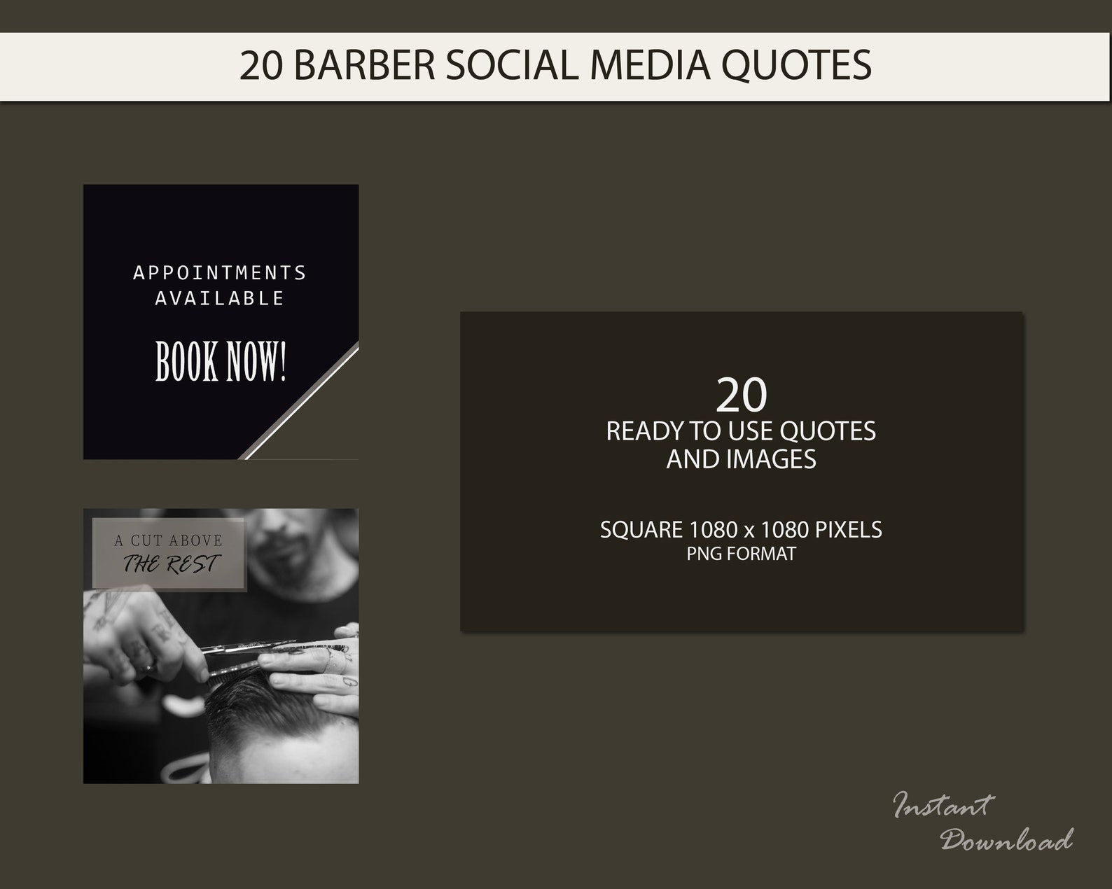 20 Ready to Use Barber Instagram Posts. Barber Shop Instagram Quotes ...