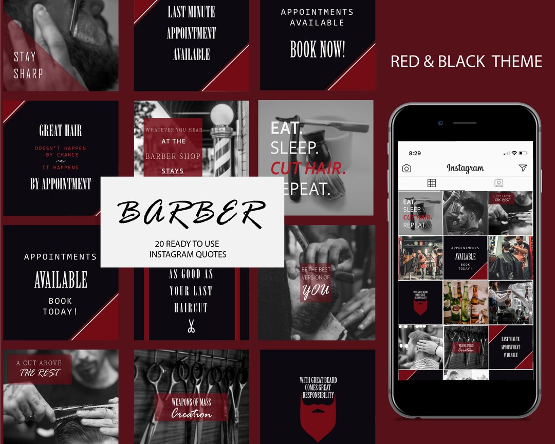 20 Ready to Use Barber Instagram Posts Barber Shop Instagram Quotes ...