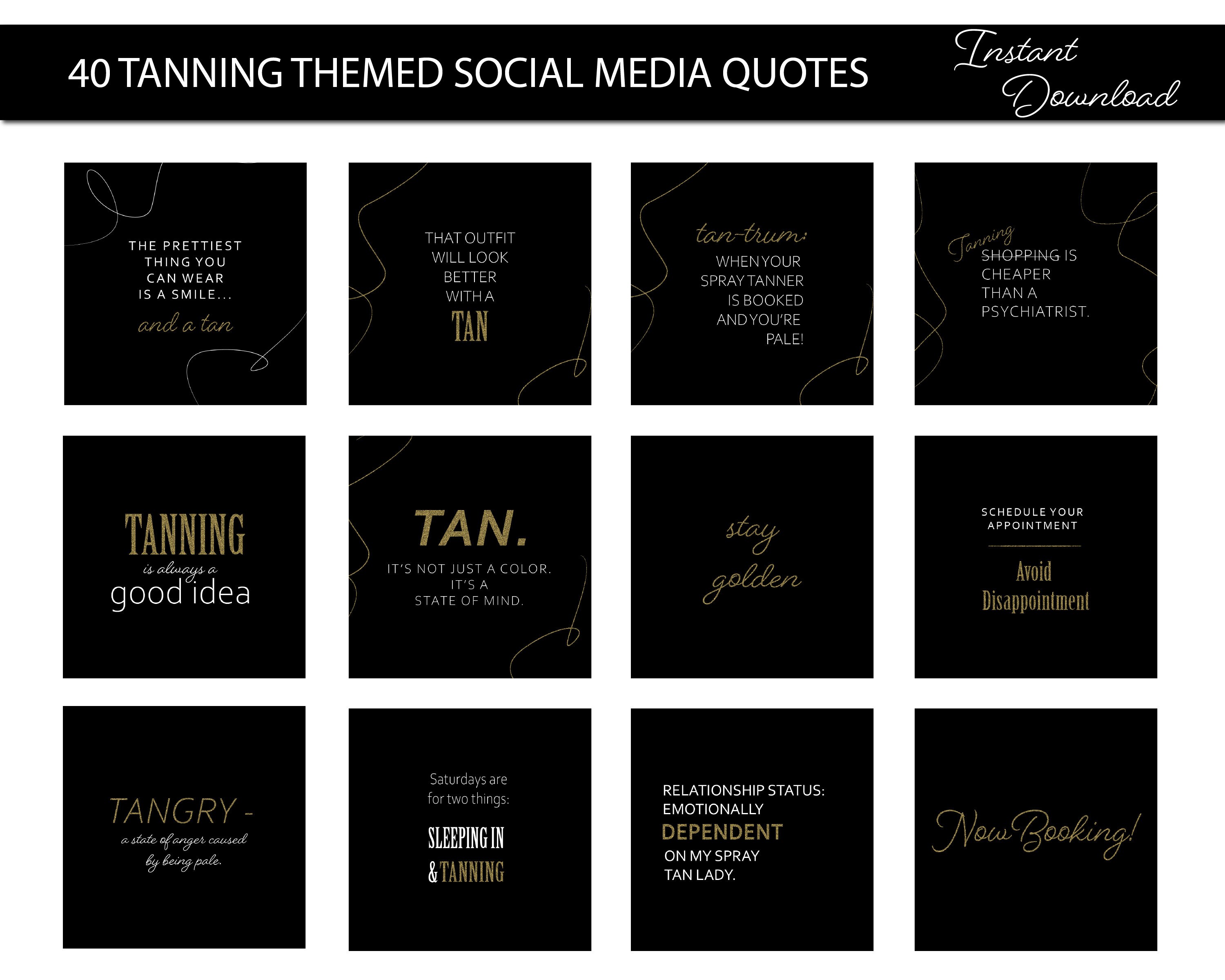 40 Ready to Use Tanning Salon Instagram Quotes. Beauty Salon Insta ...