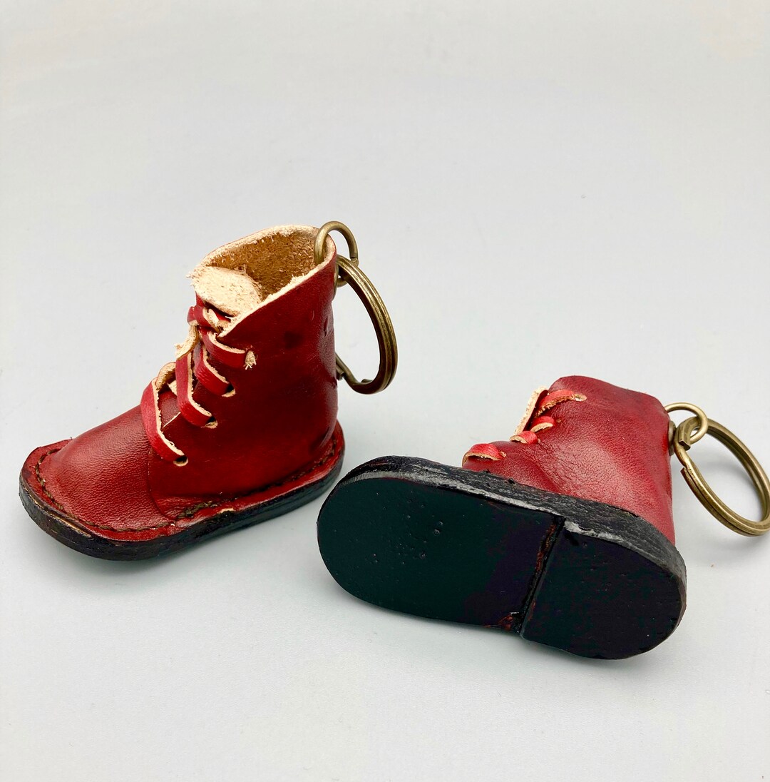 Boot/shoe Leather Keyring Handmade Leather Pouch - Etsy