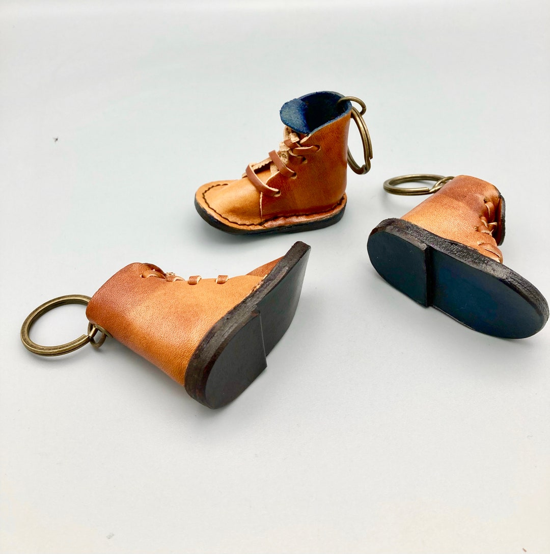 Boot/shoe Leather Keyring Made From Genuine Cow Hide Handmade - Etsy