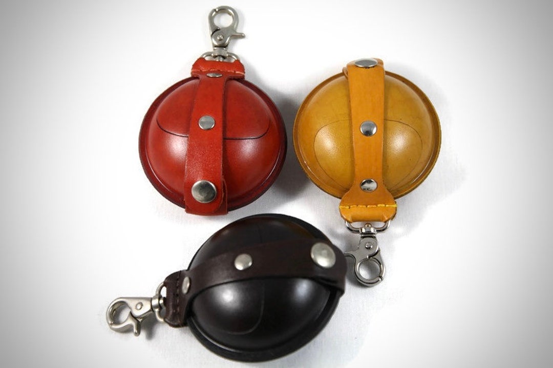 Round Leather Coin Purse,large Size,with Silver Hardwear,the Original ...