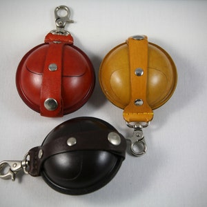 Round Leather Coin Purse,large Size,with Silver Hardwear,the Original ...