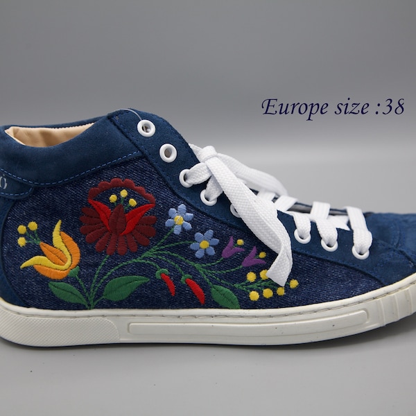Embroidered Shoes - Etsy