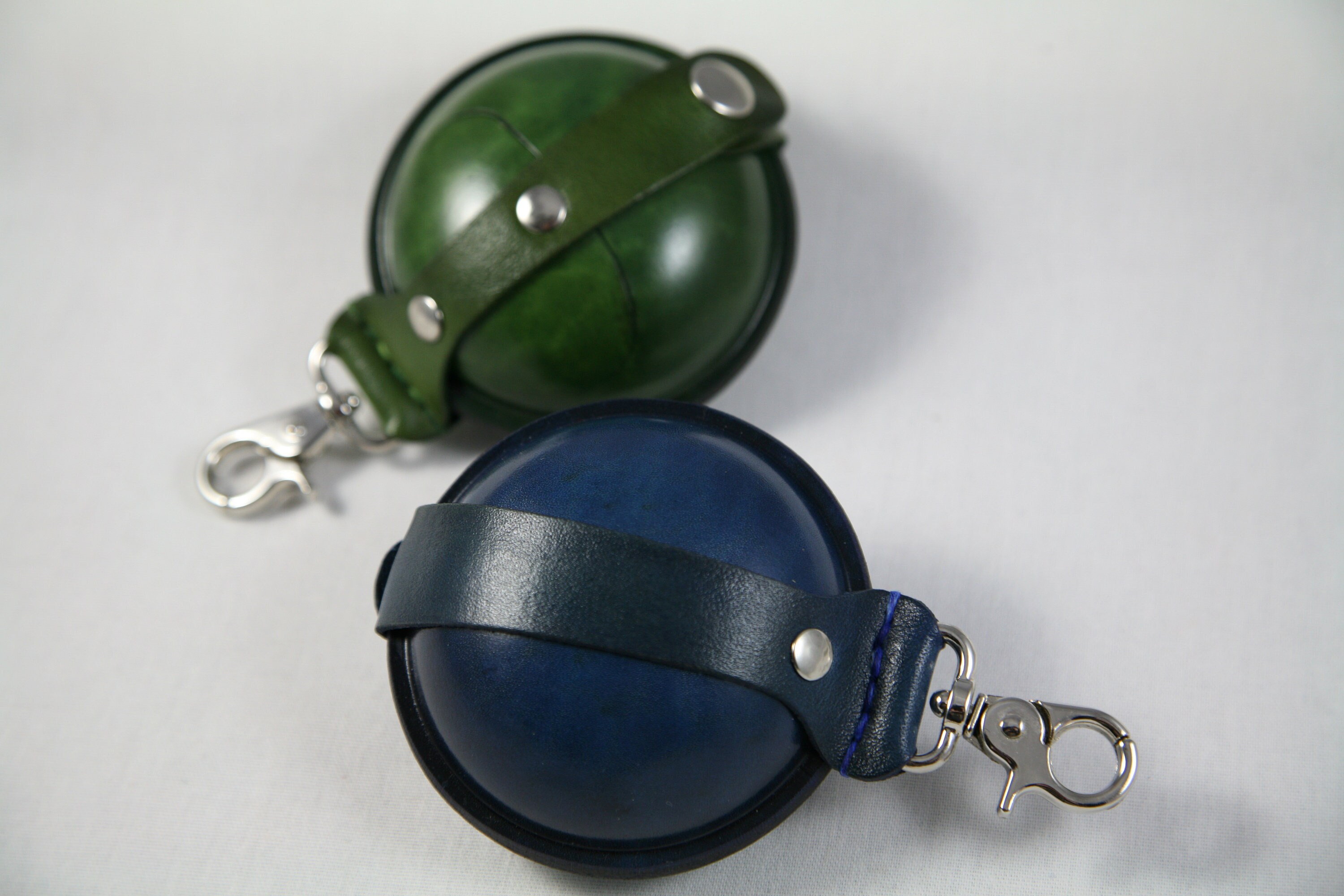 Leather Round Coin Pursekeyring Money Pouchhandmademoulded - Etsy UK