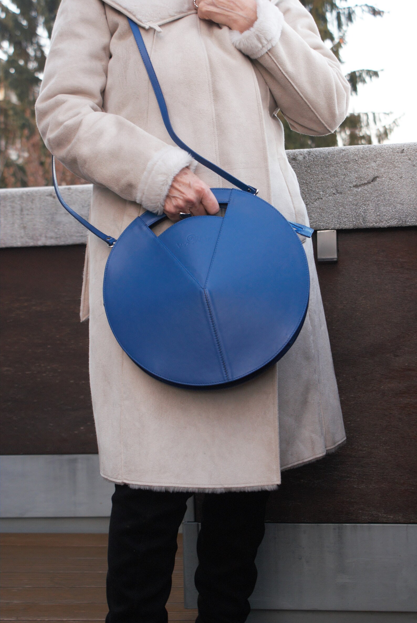 Kos Design Circle Bag Designer Leather Shoulder Bag With Zip - Etsy UK