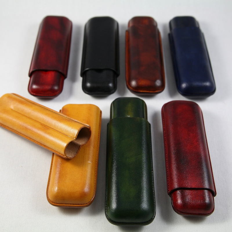 Leather Cigar Case - Etsy