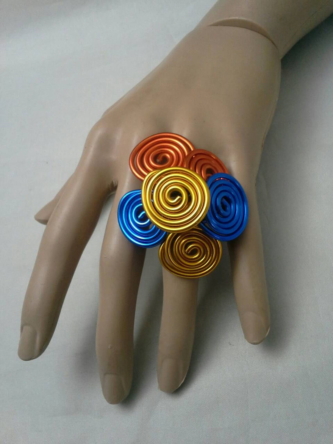 Oversized Ring, Wire Wrapped Ring, Wire Ring, Extra Large Ring, Big ...