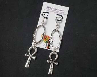 Beautiful Ankh Symbol Dangle Earrings. | Etsy