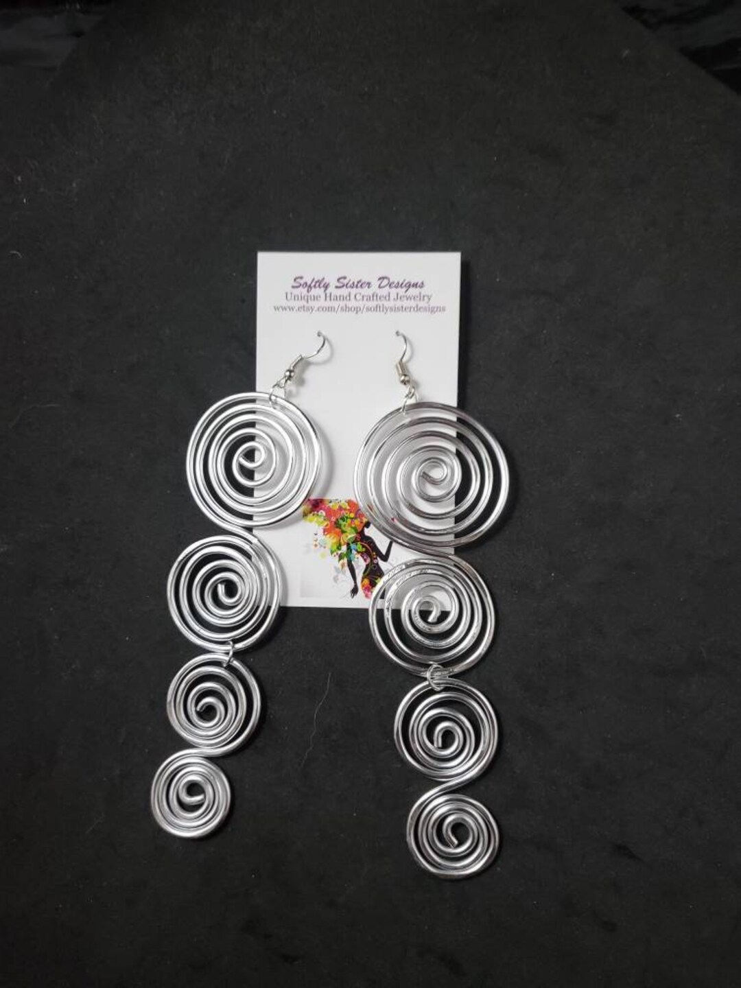 Aluminum Wire Earrings, Wire Earrings, Earrings, Abstract Wire Earrings ...