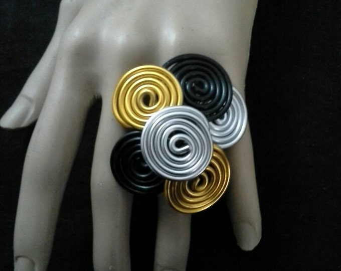 Oversized Ring, Statement Ring, Wire Wrapped Ring, Wire Ring, Extra ...