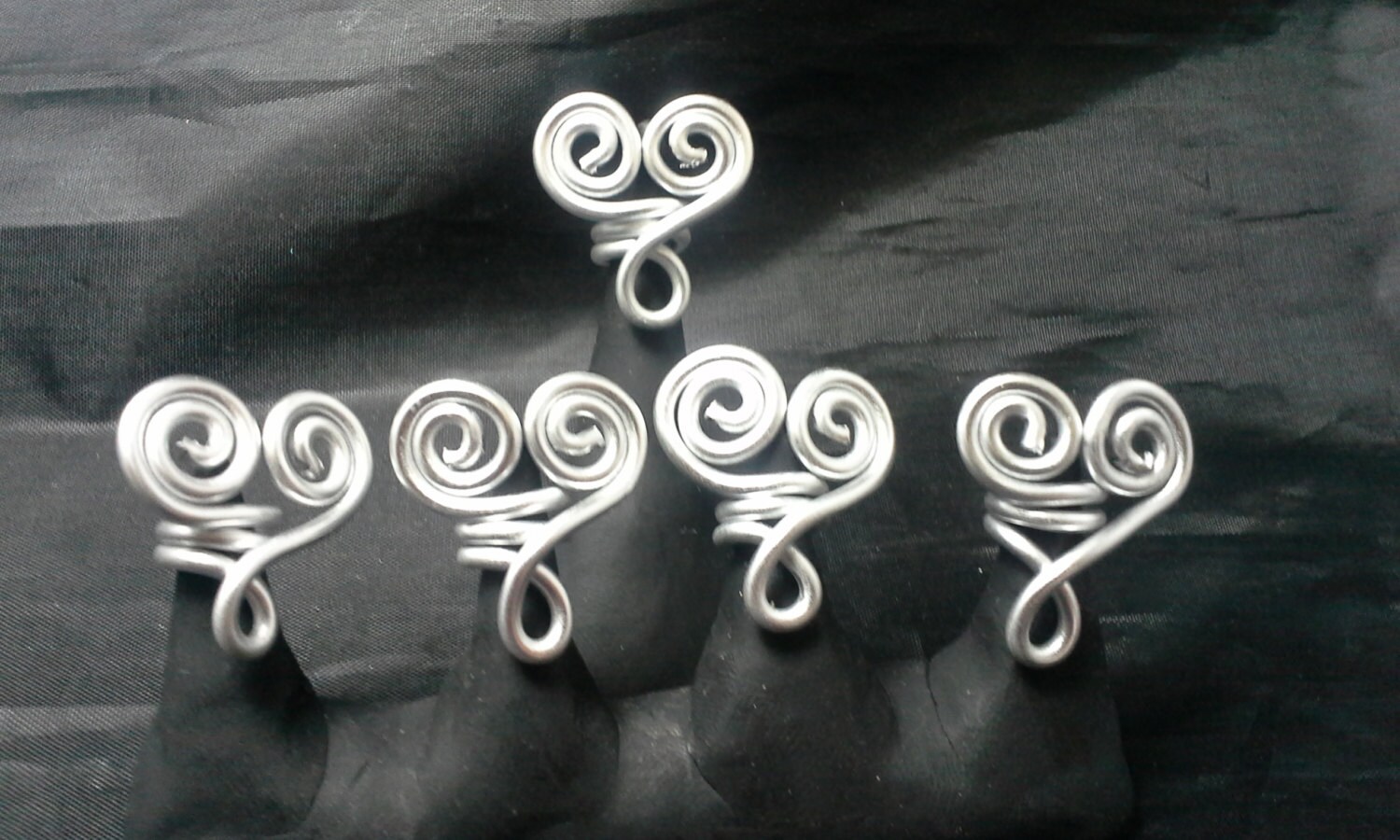 5 Pc Set Loc Jewelry, Dreadlock Cuff, Dreadlock Beads, Dread Coil, Wire ...