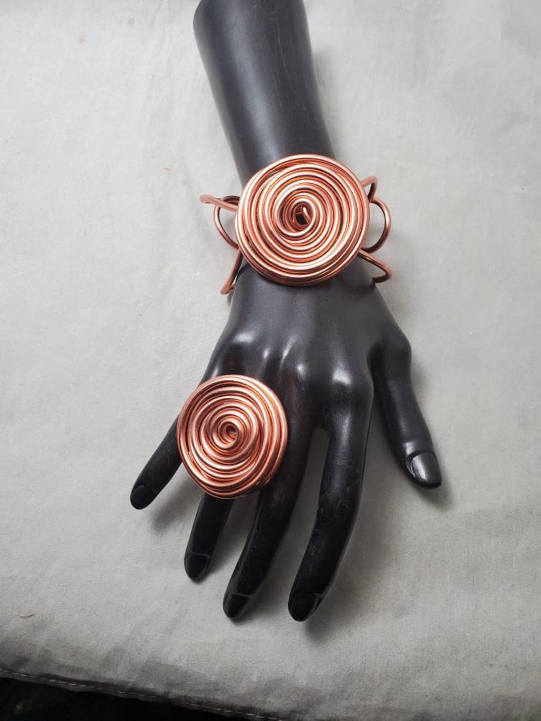 Wire Bracelet and Ring Set, Cuff Bracelet, Wire Bracelet, Wire Ring ...