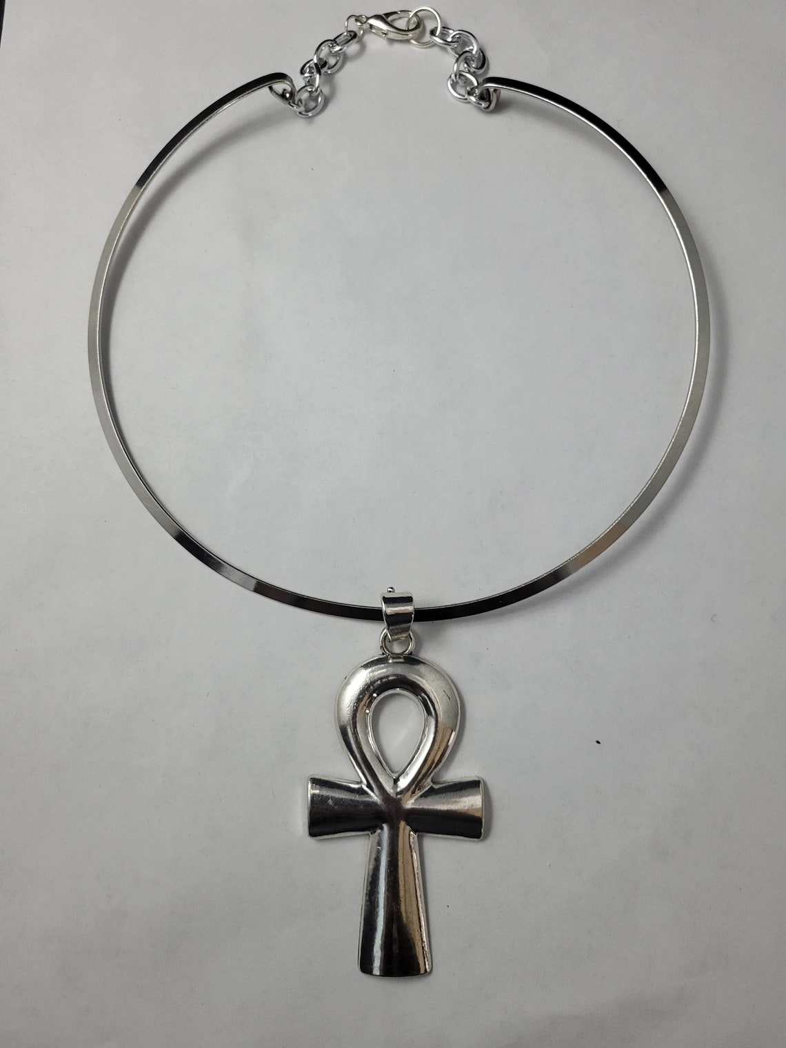 Ankh Symbol Necklace, Ankh Necklace, Silver Ankh, Ankh, Choker Necklace ...