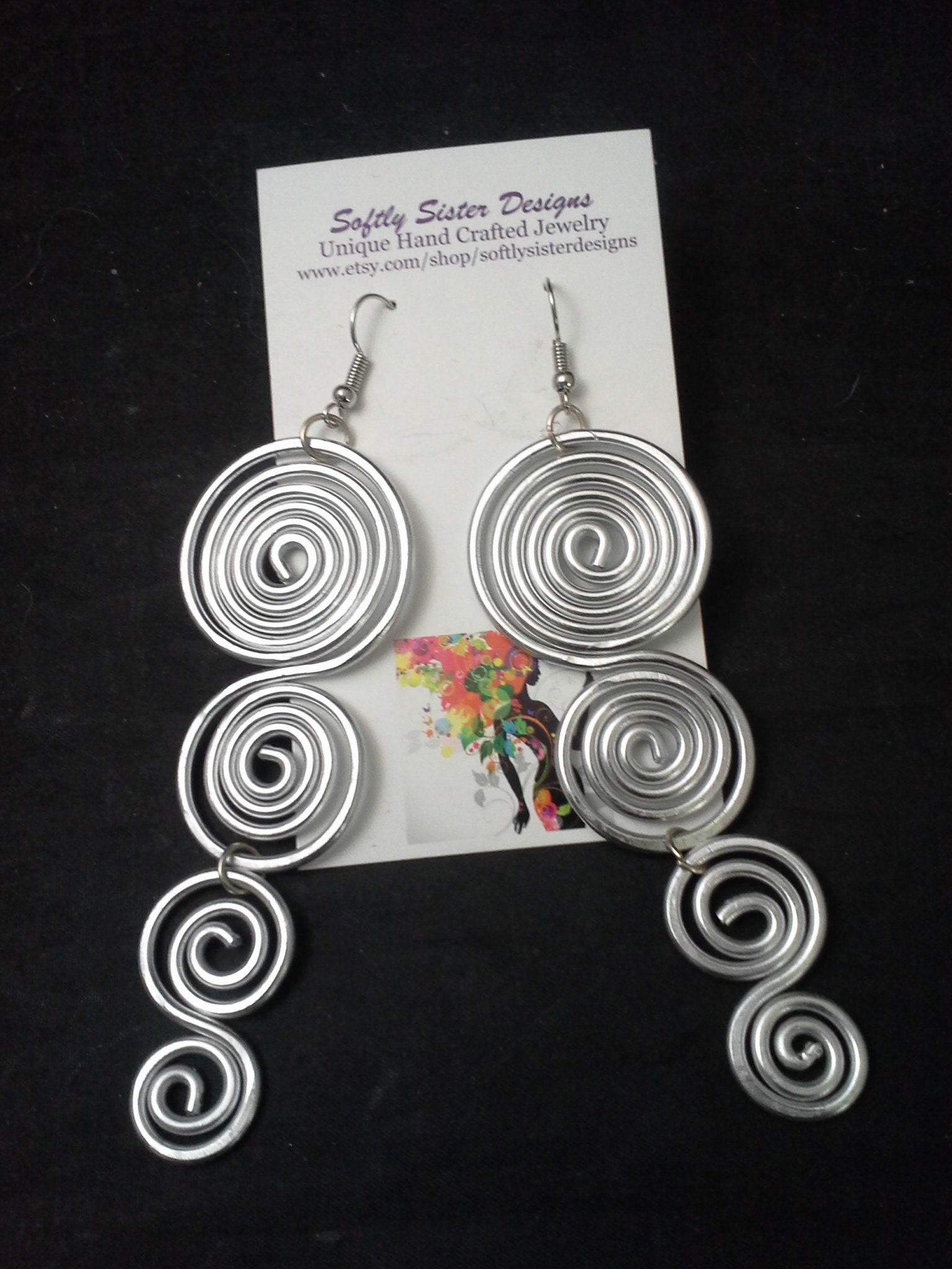 Aluminum Wire Earrings Wire Earrings Earrings Abstract Wire | Etsy