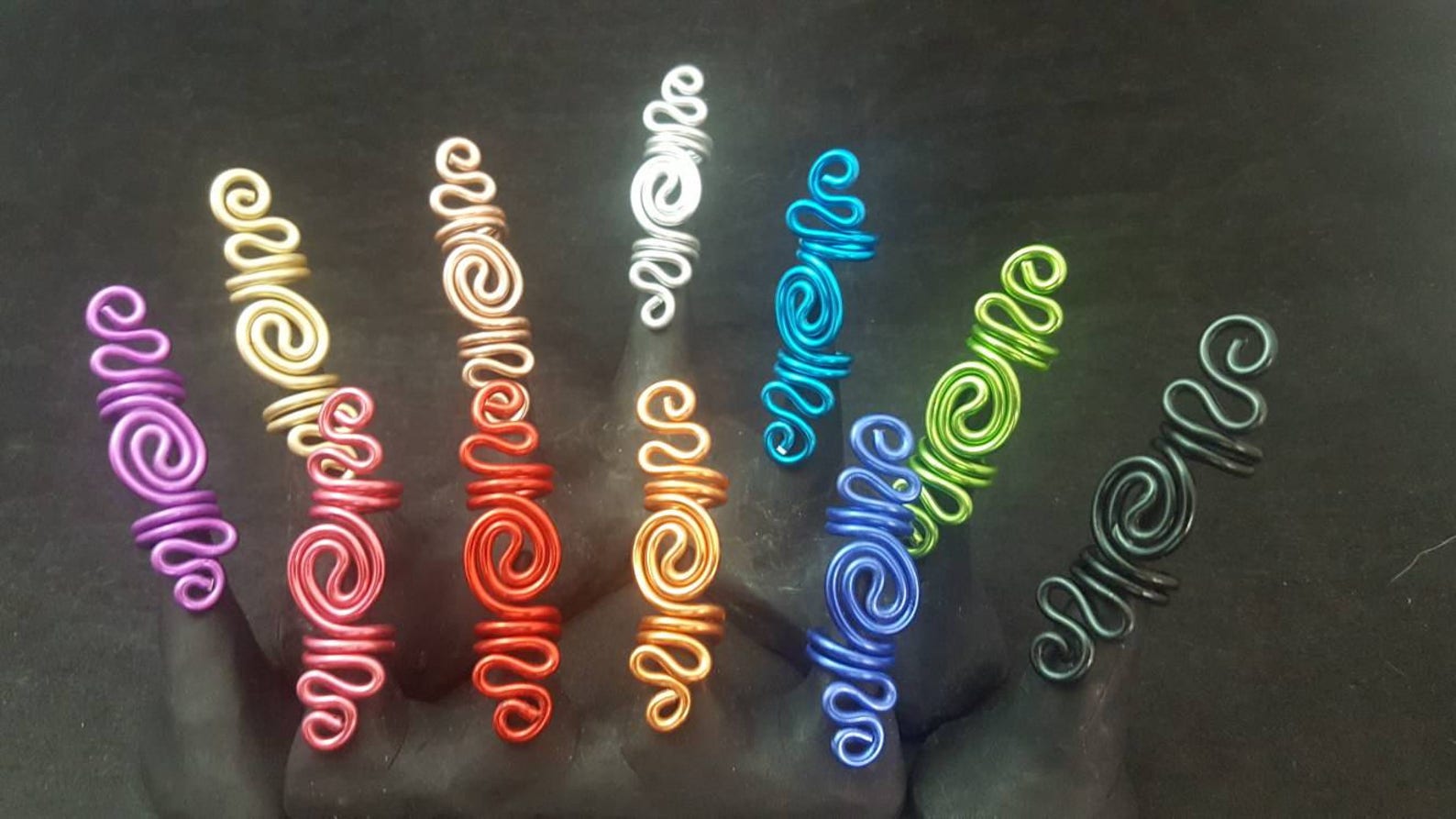 Colorful Colors Dreadlock Jewelry, Hair Jewelry, Dreadlock Coils ...