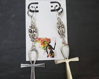 Beautiful Ankh Symbol Dangle Earrings. | Etsy