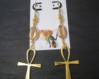 Beautiful Ankh Symbol Dangle Earrings. | Etsy