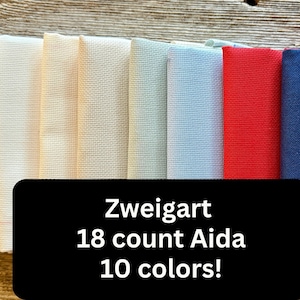 18 Count Zweigart Aida Cross Stitch Fabric 19 Inches by 21 Inches (48 ...