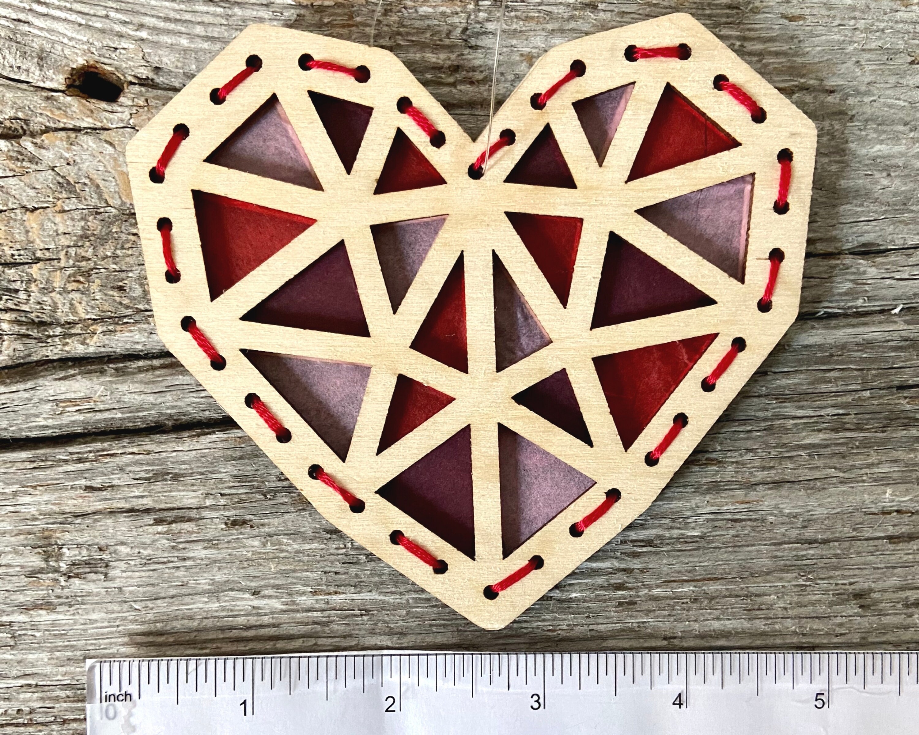 Geometric Heart Premium Sun Catcher DIY Craft Kit | Etsy