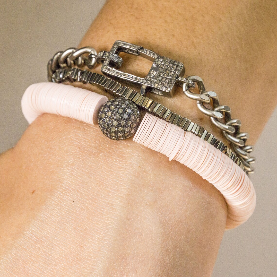 Pave Diamond Bracelet Pave Diamonds Curb Chain Pave | Etsy