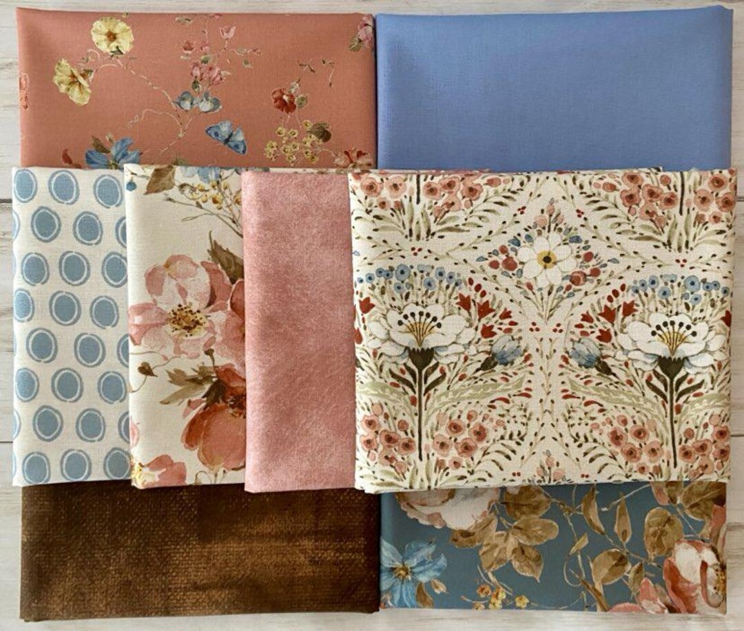 Fat Quarter Bundle 8 Piece, Precut. Victorian Floral Curated Set. You ...