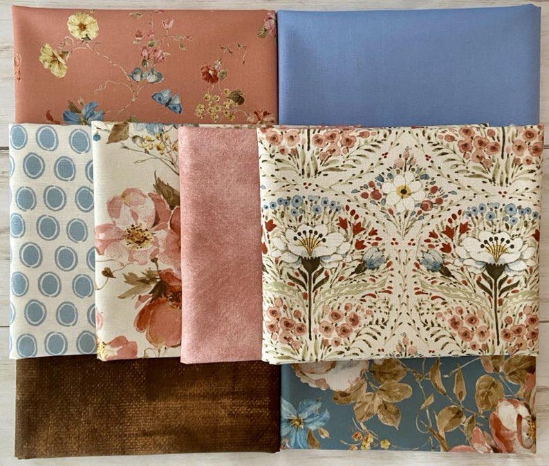 Fat Quarter Bundle 8 Piece, Precut. Victorian Floral Curated Set. You ...