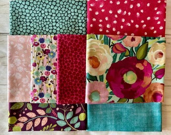 Fat Quarter Bundle 8 Piece, Precut. Victorian Floral Curated Set. You Will Get All 8 Fat ...