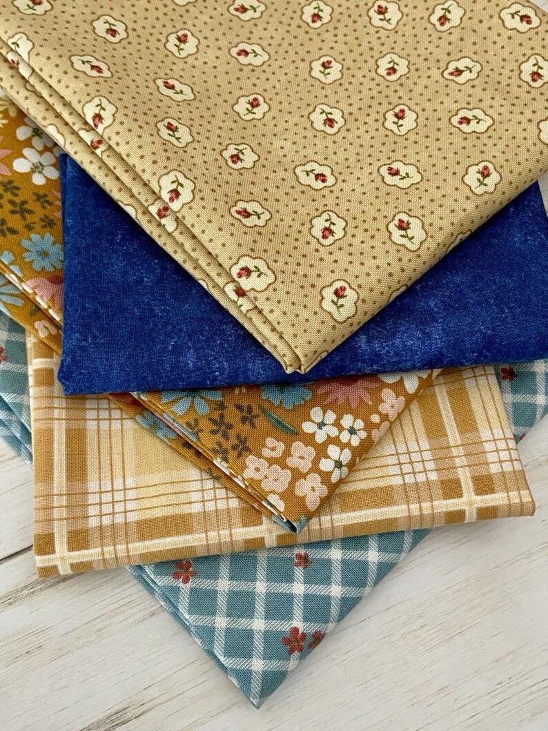 Fat Quarter Bundle 5 Piece. Fall Curated Floral/solid Set. You Will Get ...