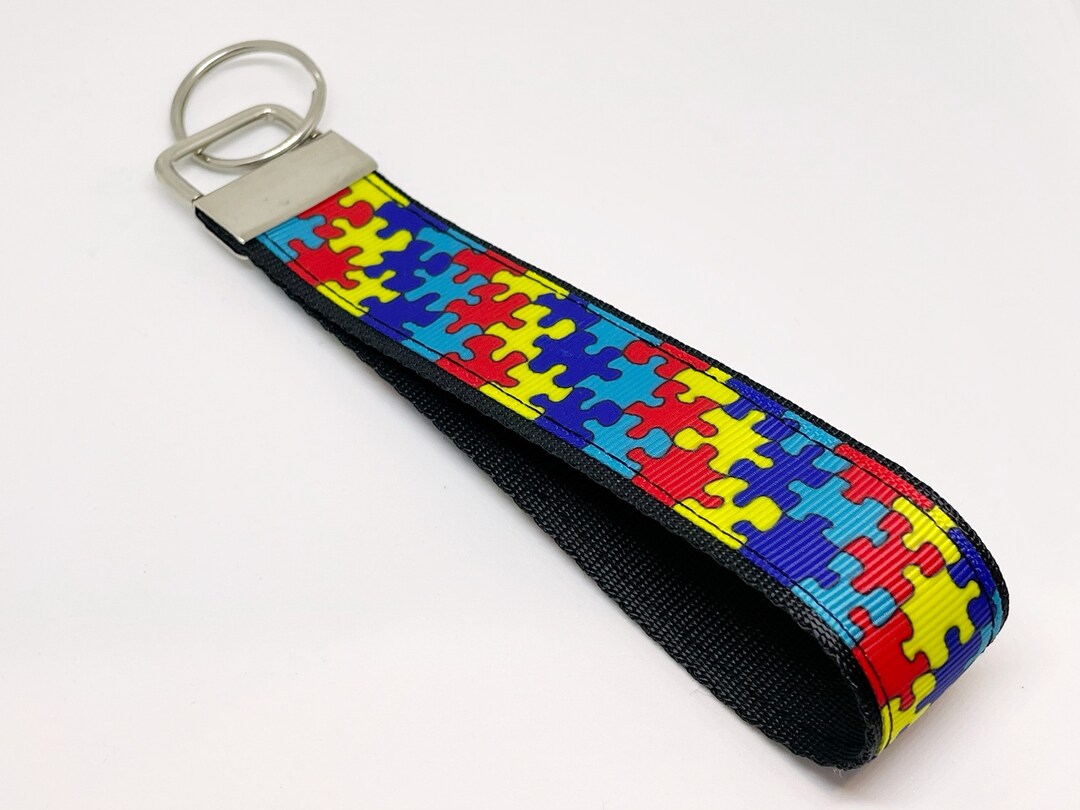 Autism Awareness Key Fob Wristlet - Etsy UK