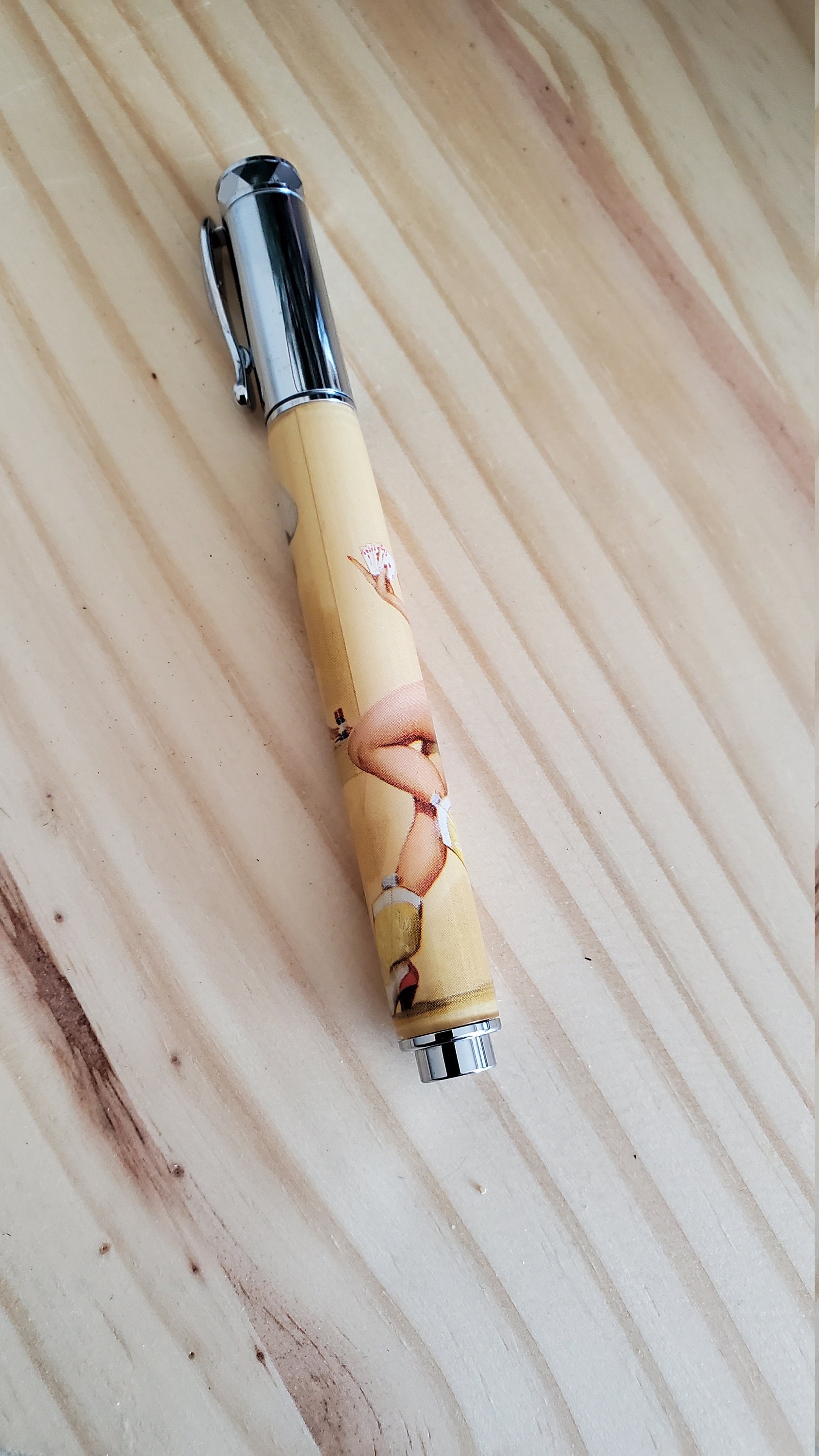 Blond Pinup Girl Pen From Playing Card - Etsy