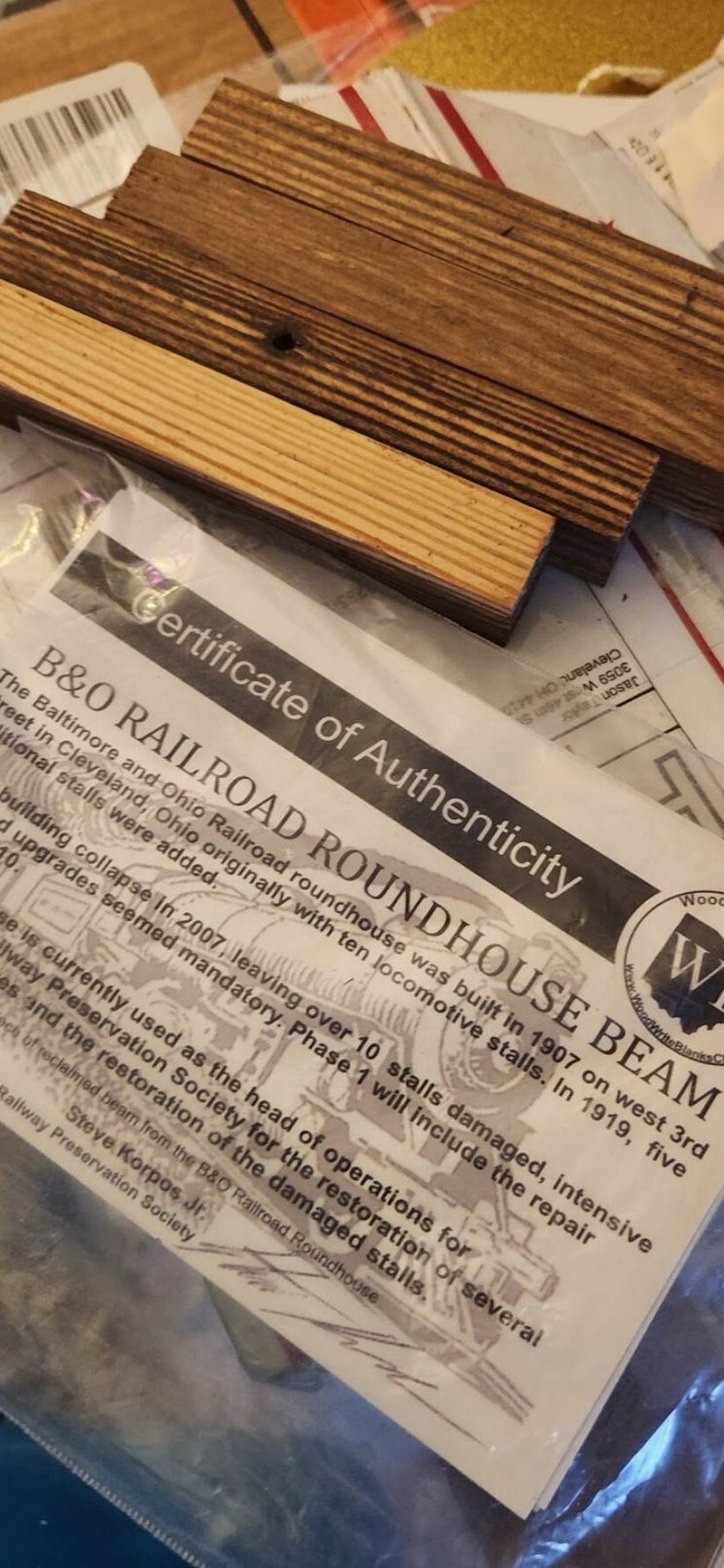 B & O Roundhouse Reclaimed Wood Steam Engine Pen. - Etsy