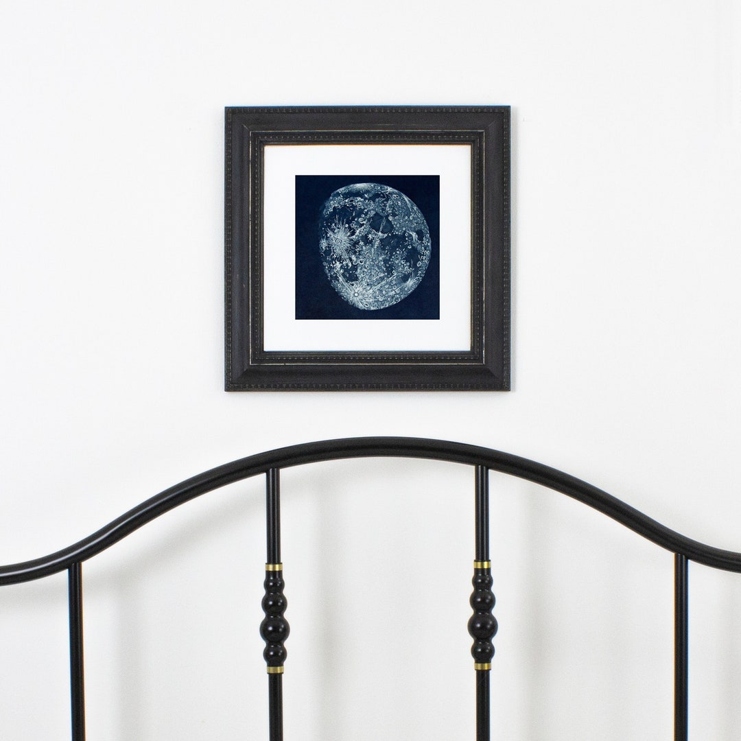 Half Moon Giclee Print, Blue Moon Wall Decor - Etsy