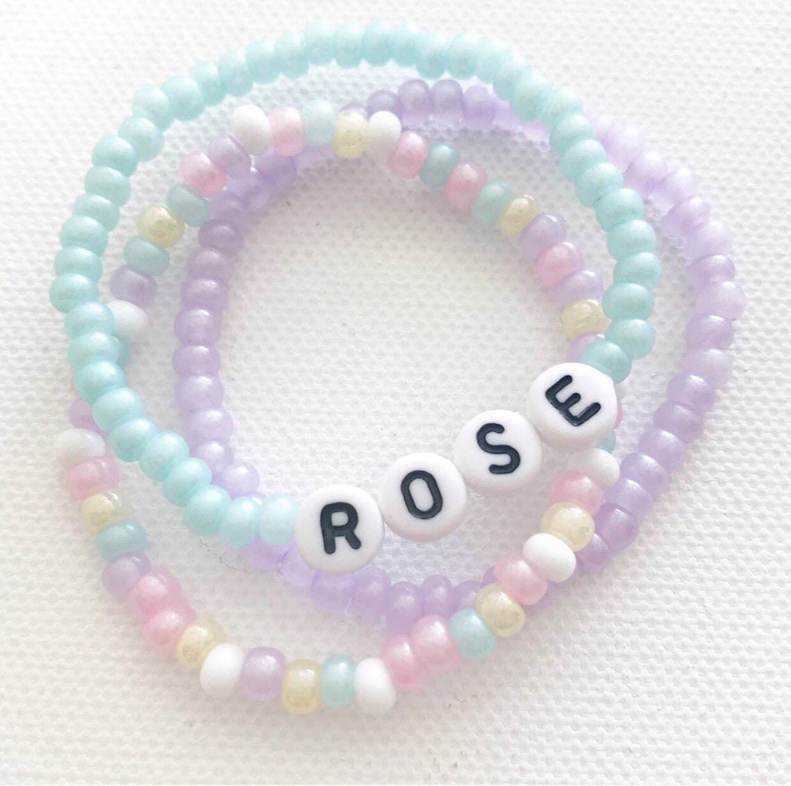 Pastel Bracelet, Stackable Bracelets, Toddler Bracelet, Kids Jewelry ...
