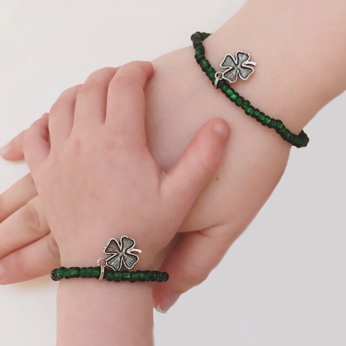 St Patricks Day Bracelet Green Bracelet Baby Girl St - Etsy