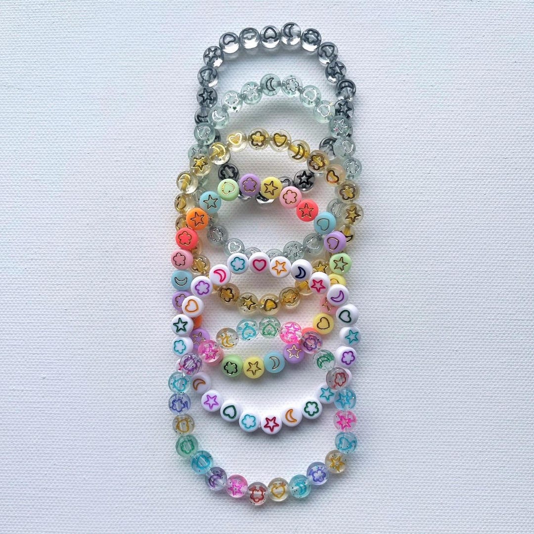 Stars Moon Heart Beaded Bracelet for Kids Gifts for Toddlers Girl ...