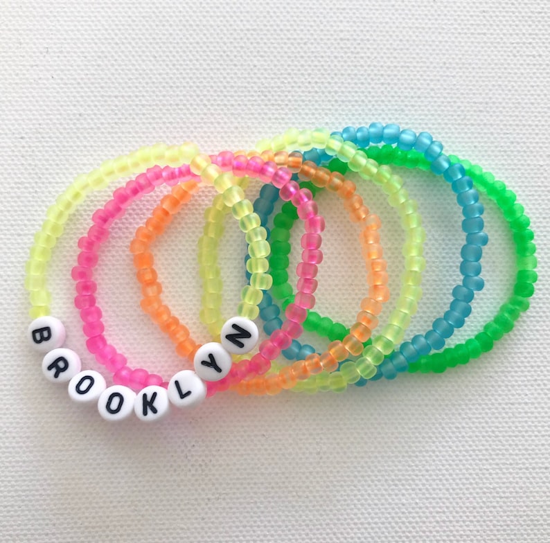 Neon Bracelet Toddler Bracelet Kids Jewelry Stacking | Etsy