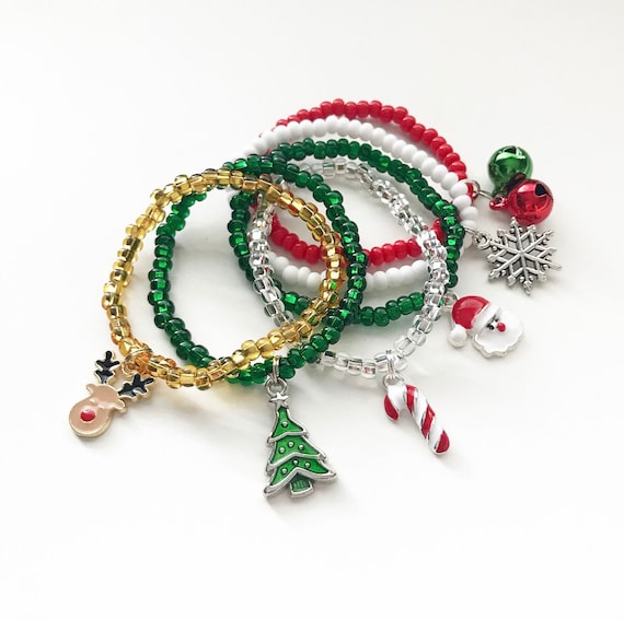 Christmas Charm Bracelet Girls Stocking Stuffers for Kids Jewelry for Girl Gift for Kids Jewelry Christmas Bracelets Stocking Stuffer Etsy UK