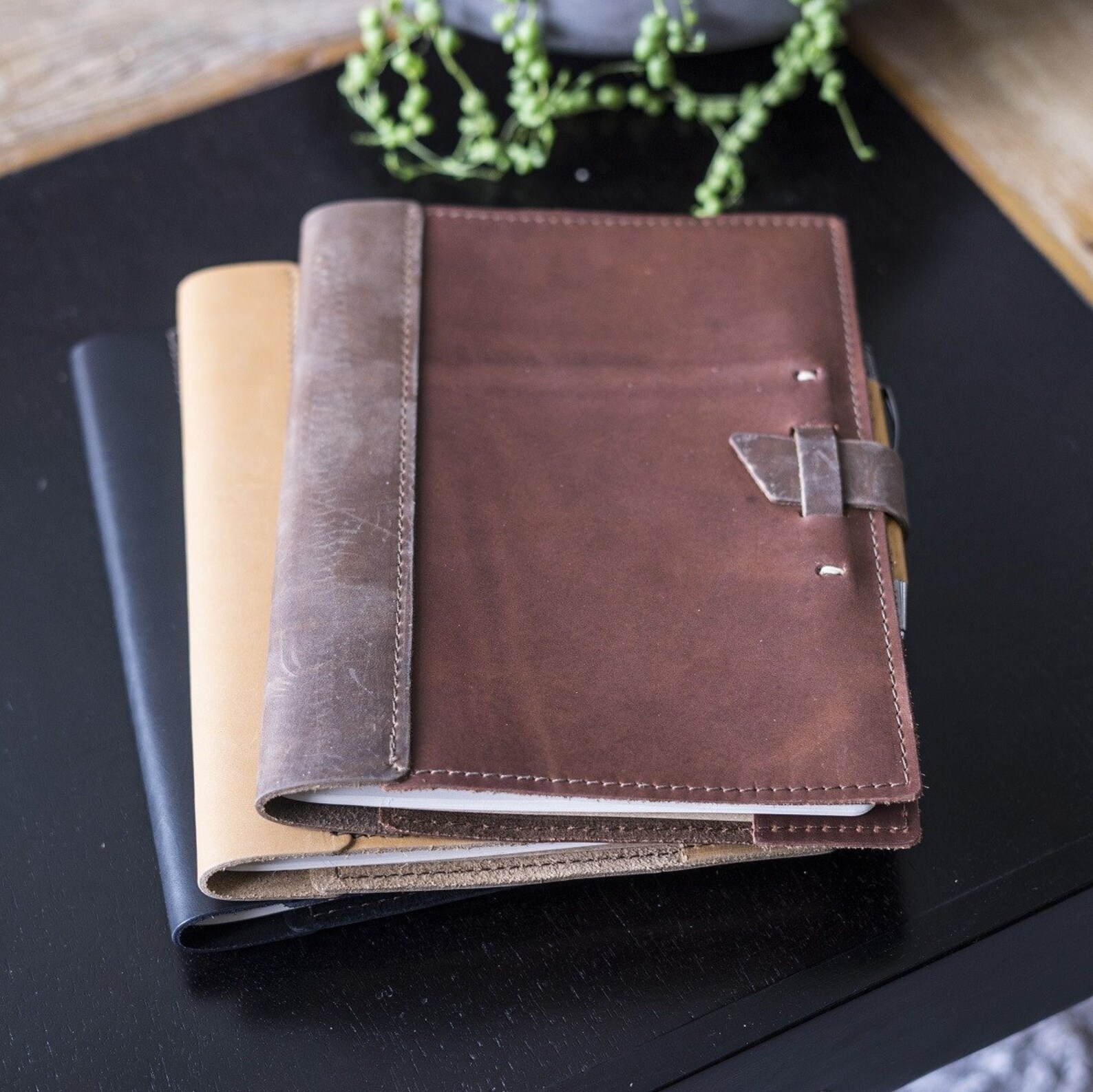Large Leather Composition Notebook Cover With Buckle - Etsy