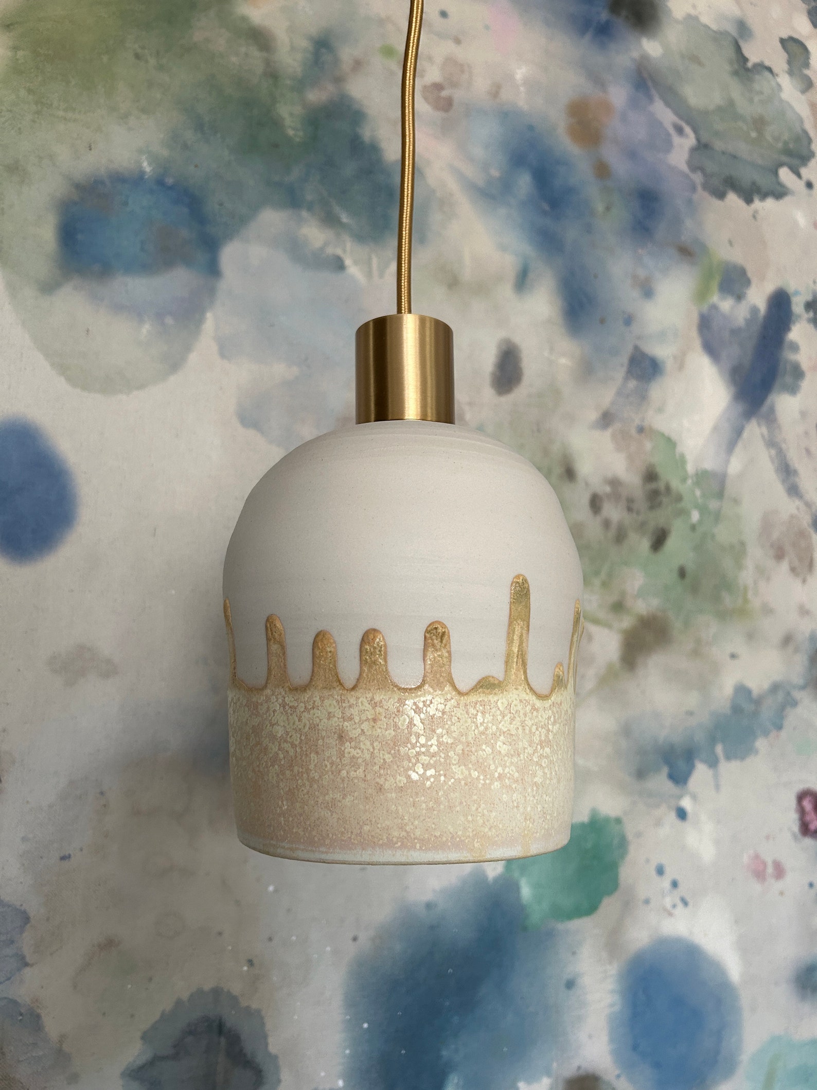 Handmade Porcelain Pendant Light- 6" Handthrown Unique Ceramic Pendant ...