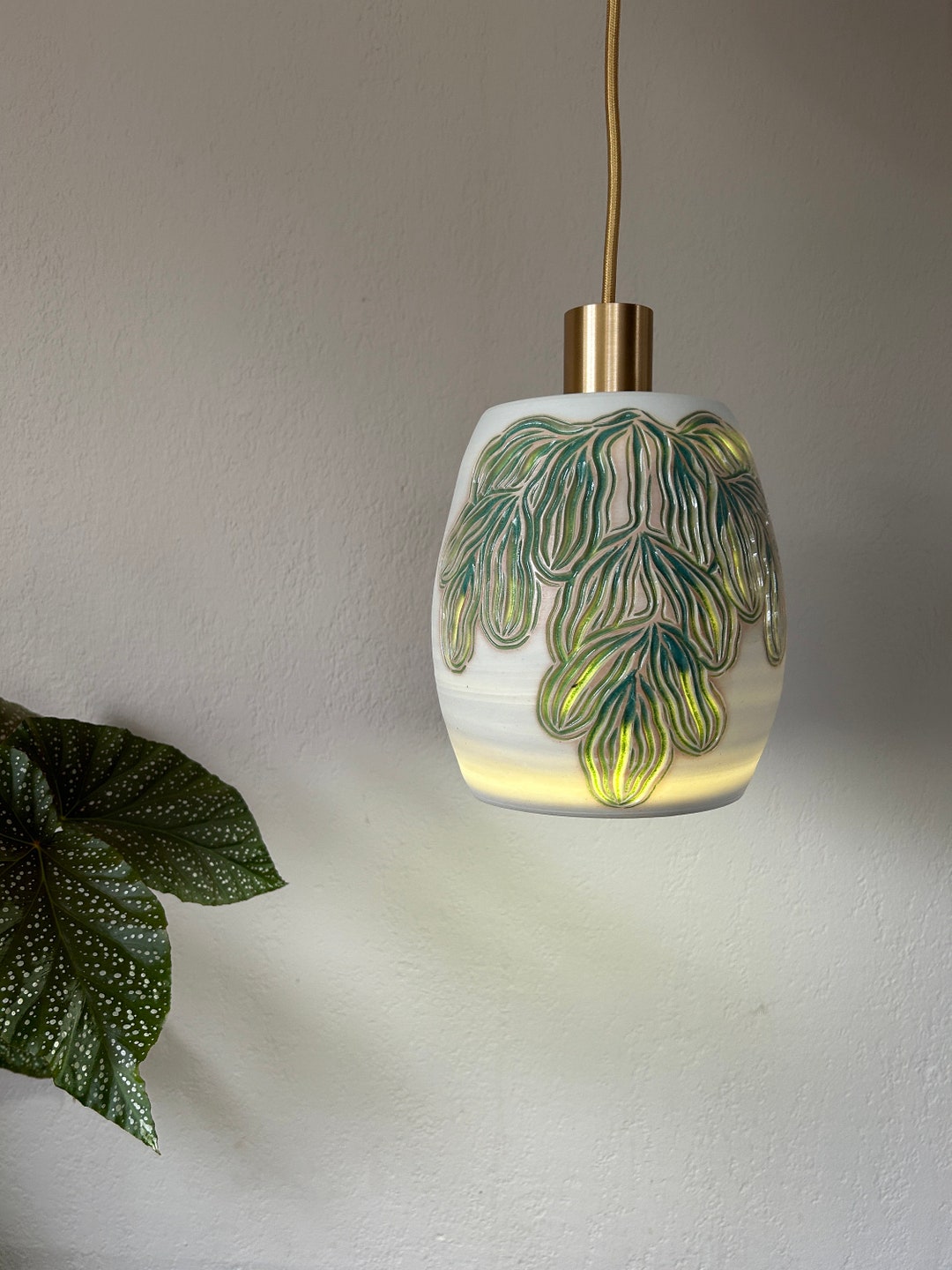 8 Erica Davidson Carved Porcelain Pendant Light-handmade Unique Ceramic ...