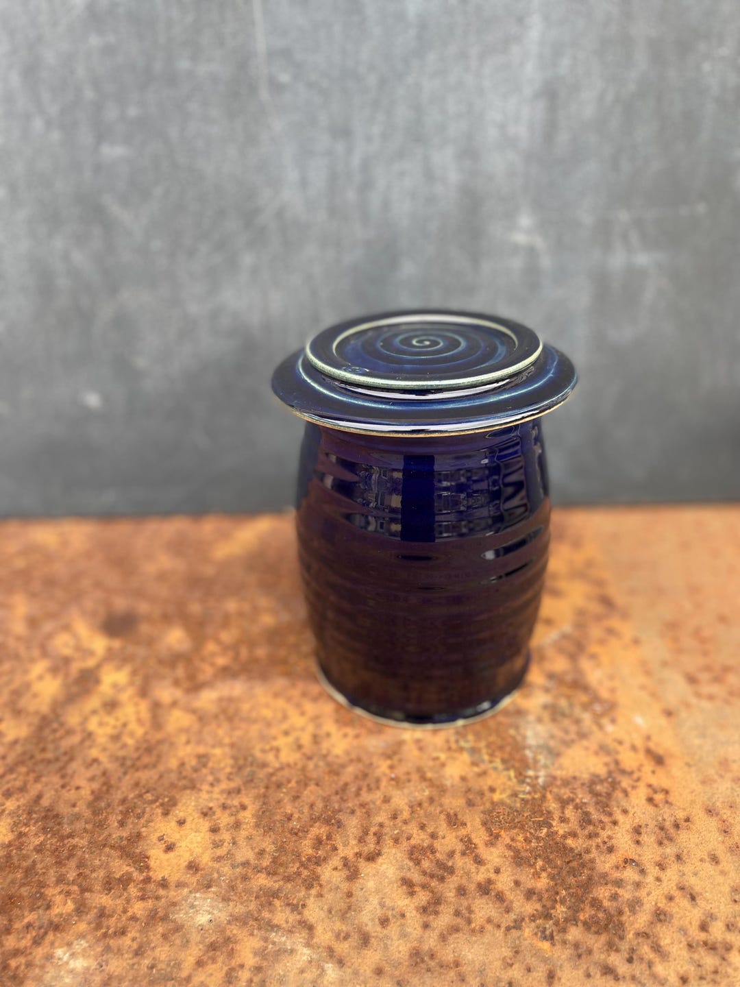 2 Qt Blue Ceramic Fermentation Crock; Ferment Your Own Sauerkraut and ...