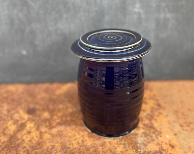 2 Qt Blue Ceramic Fermentation Crock; Ferment Your Own Sauerkraut and ...