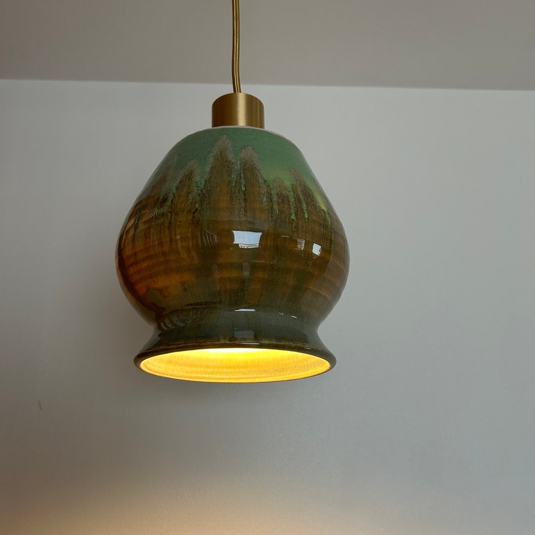 SALE! Handmade Porcelain Pendant Light- Handthrown Unique Ceramic ...