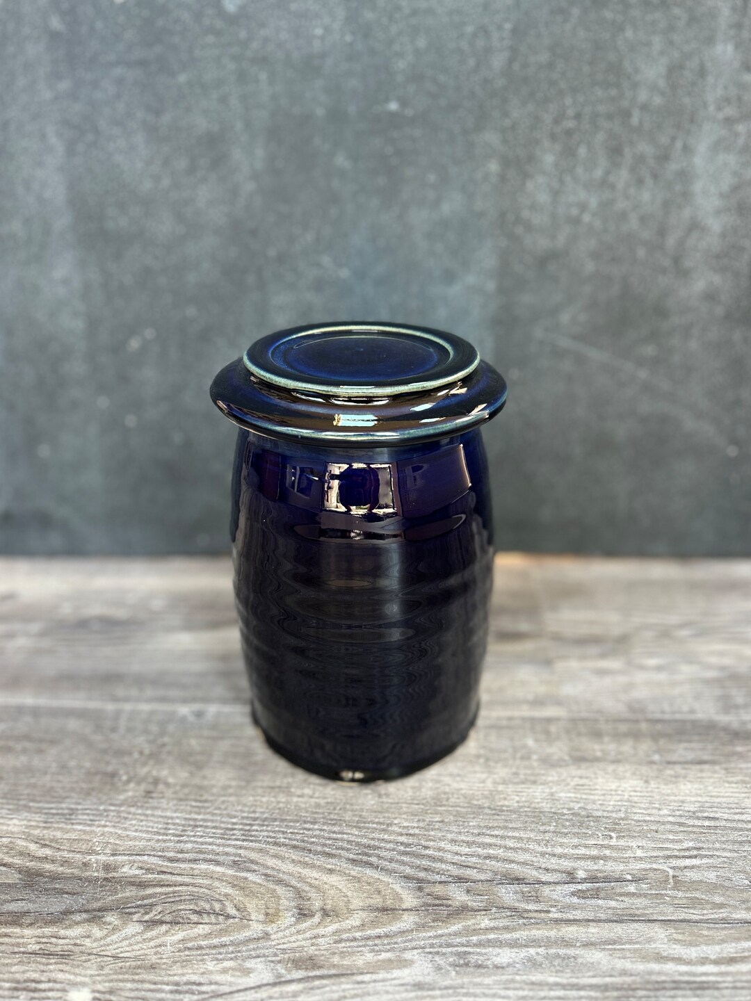 2 Qt Blue Ceramic Fermentation Crock; Ferment Your Own Sauerkraut and ...
