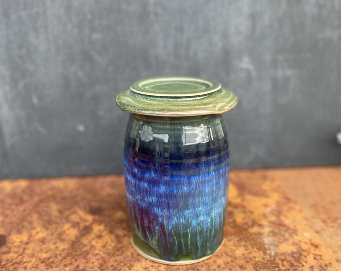 2 Qt Green Ceramic Fermentation Crock; Ferment Your Own Sauerkraut and ...