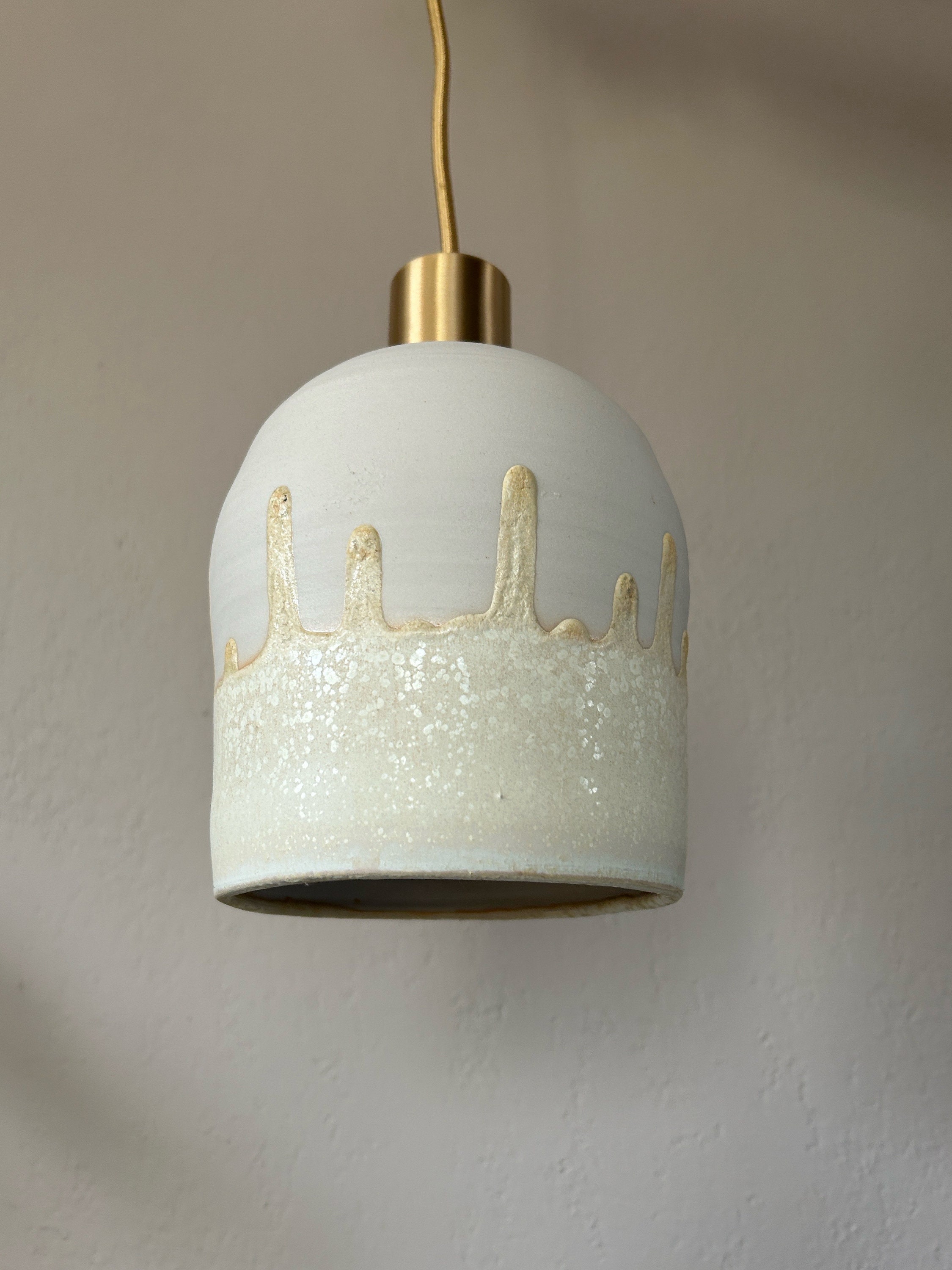 Handmade Porcelain Pendant Light- 6" Handthrown Unique Ceramic Pendant ...