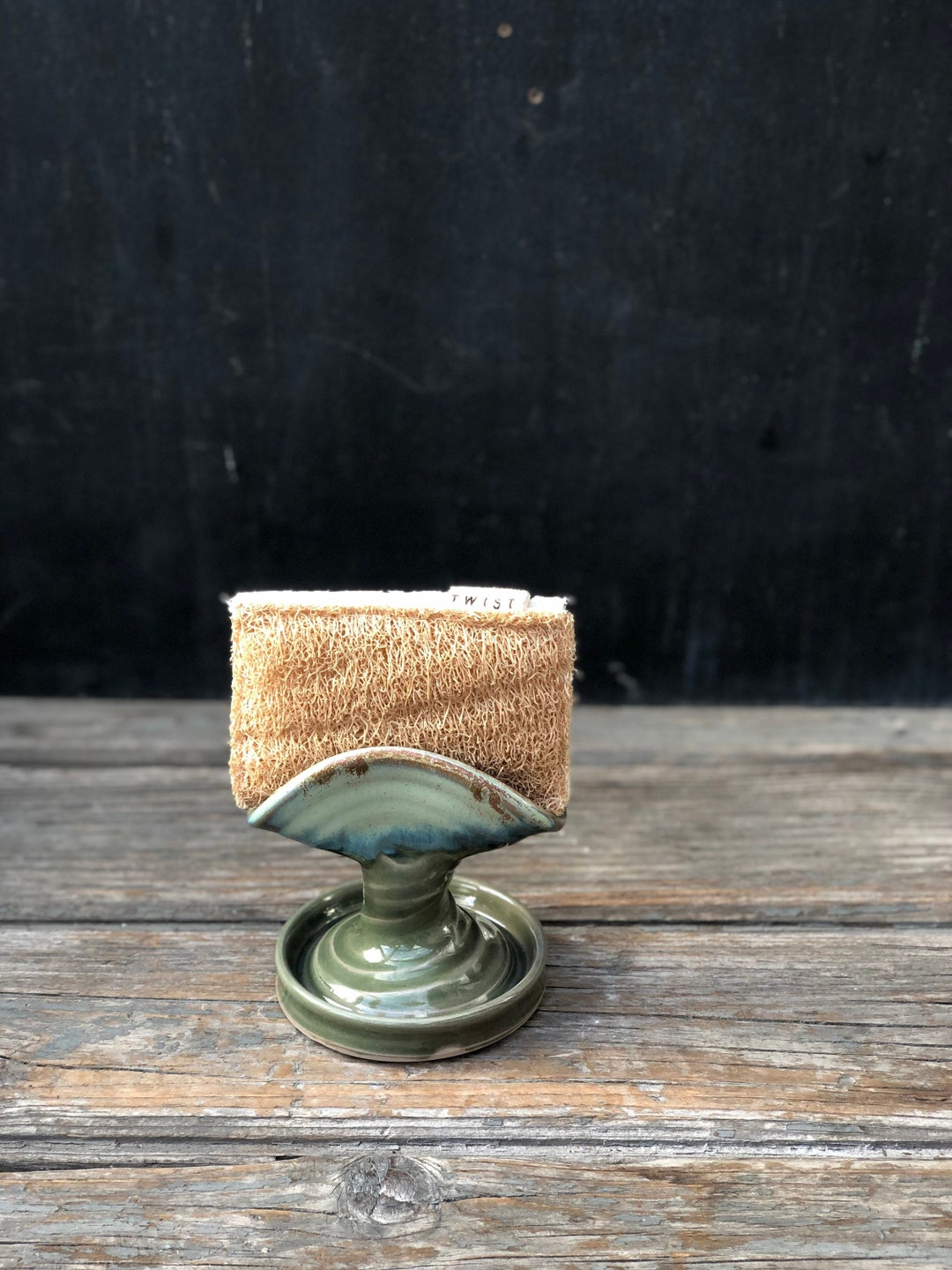 Pottery Sponge Dish Handmade Ceramic Sponge Holder With a Drain, in ...
